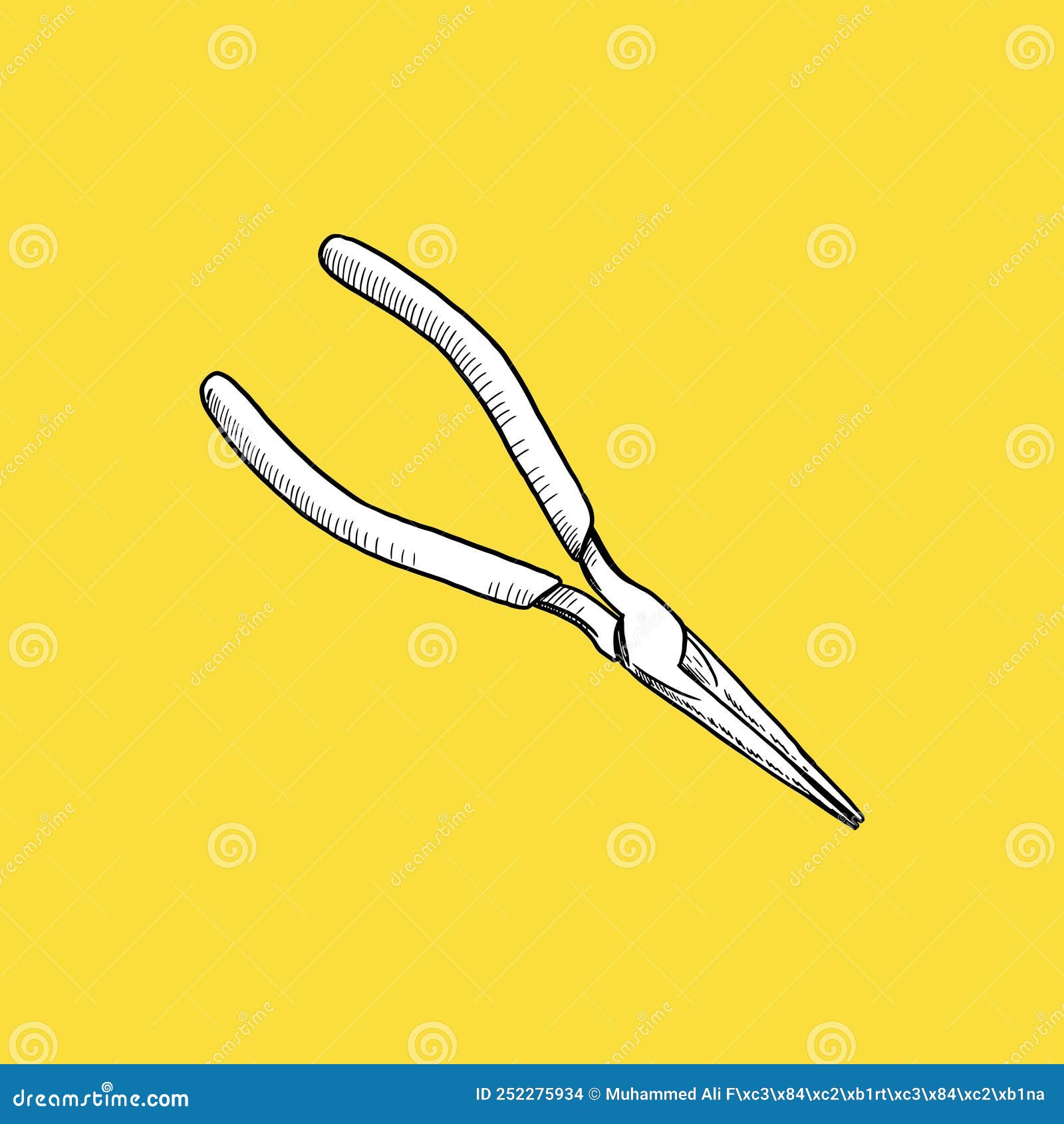 Pinces. dessin et vintage illustration de vecteur. Illustration of ...