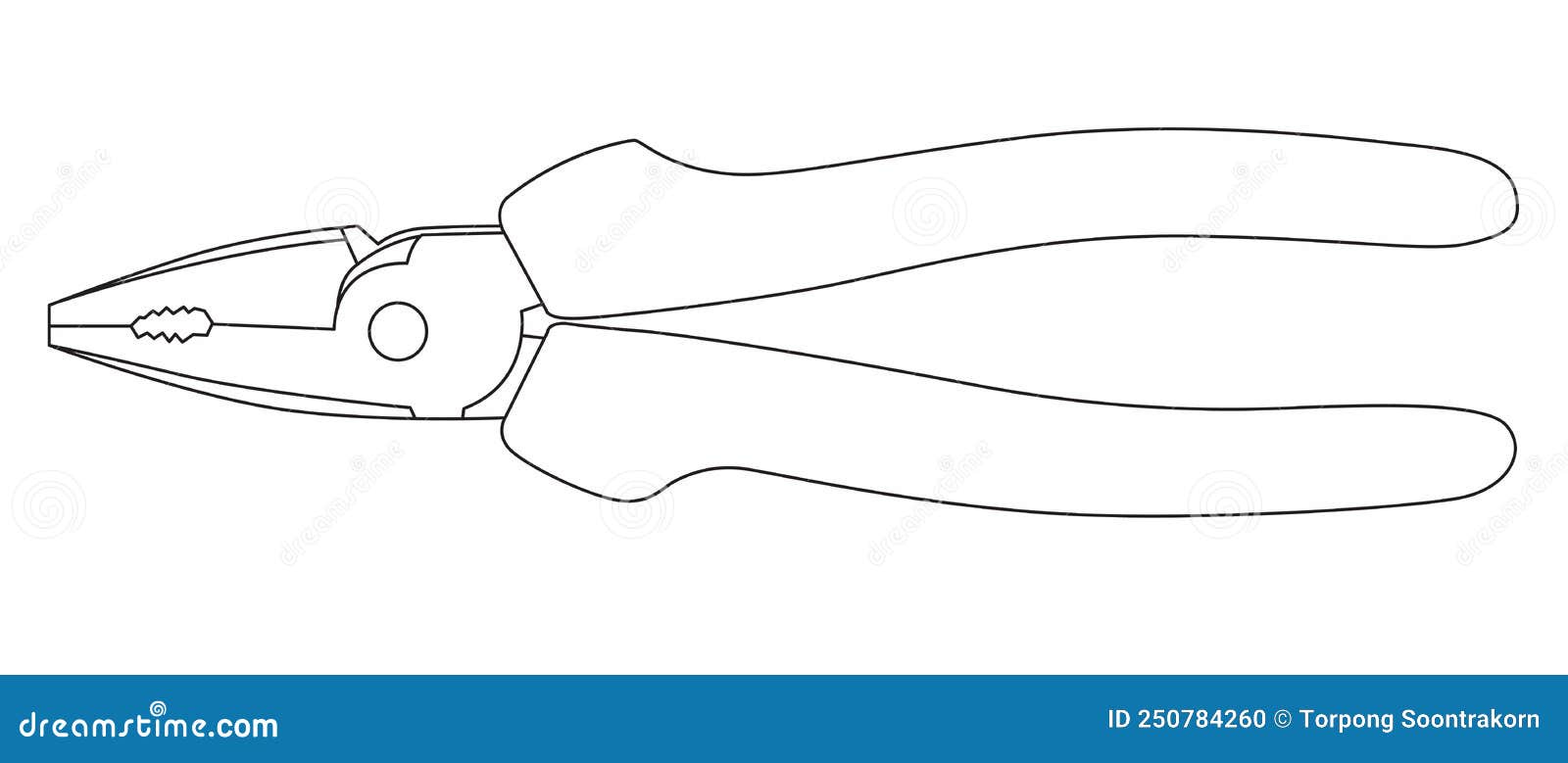 Pinces dessin plan eps 10 illustration de vecteur. Illustration du ...