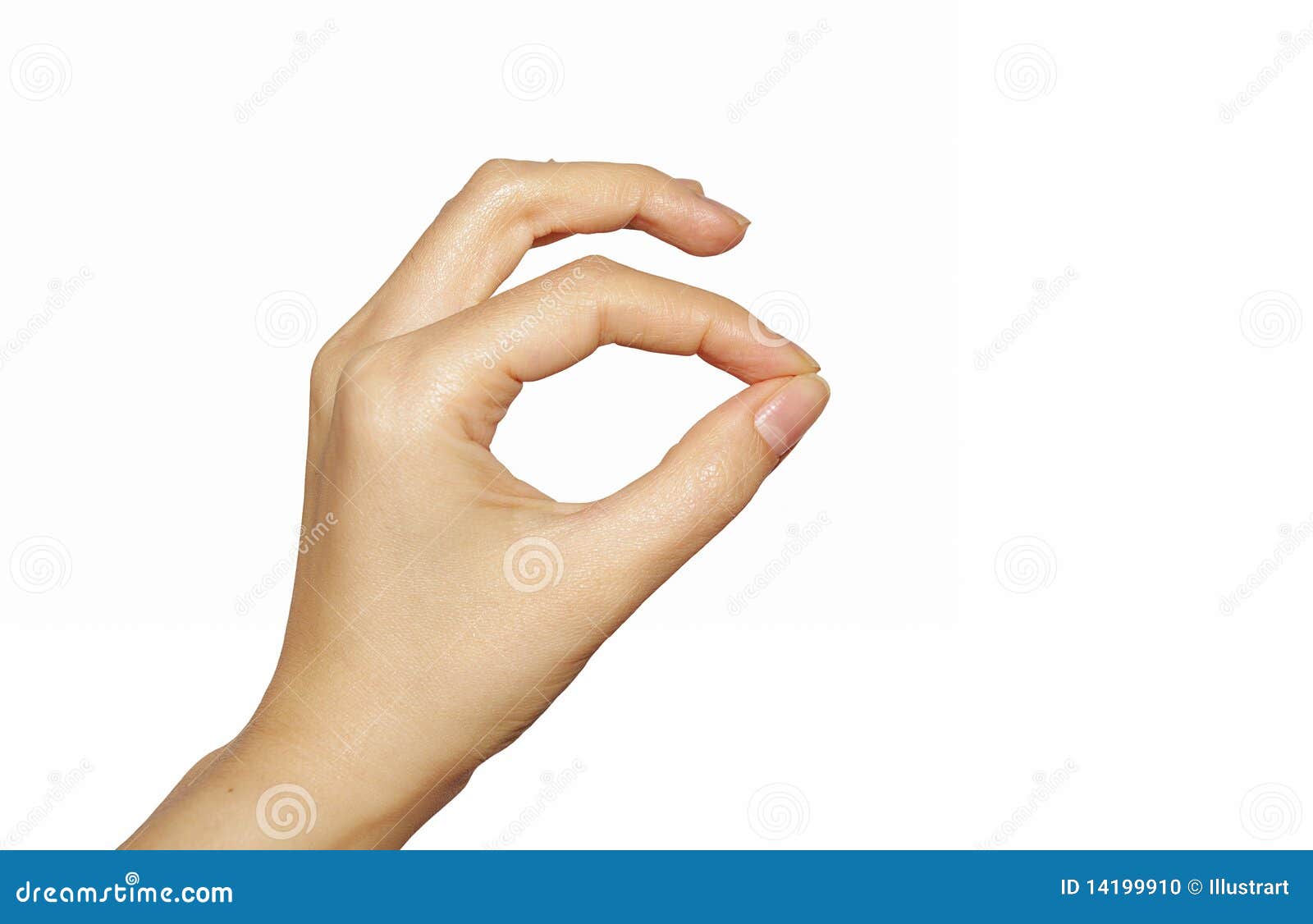 Pinching Hand Isolated Stock Photo - Image: 14199910