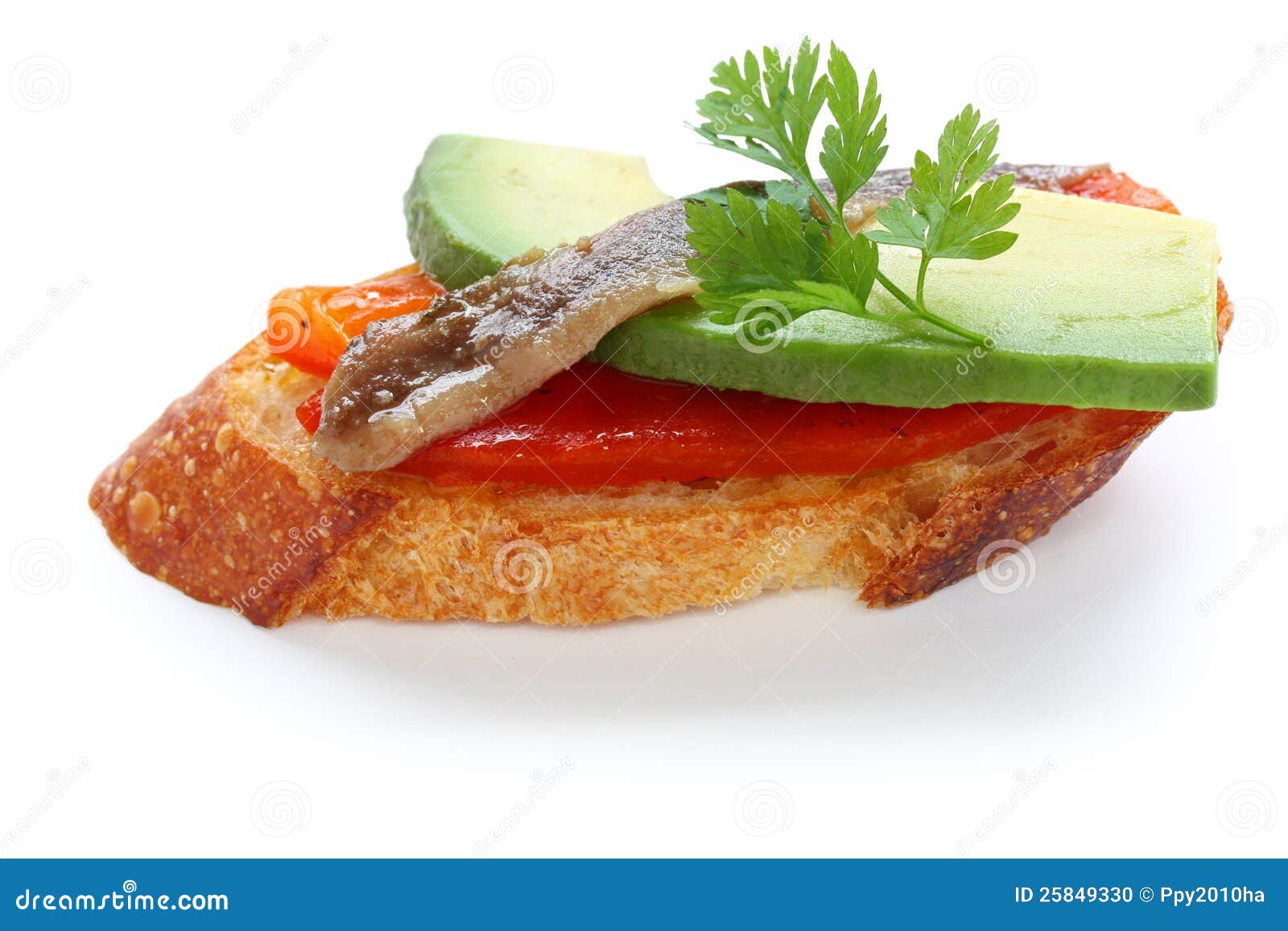 Pincho stock photo. Image of tapas, bread, toast, anchovy - 25849330