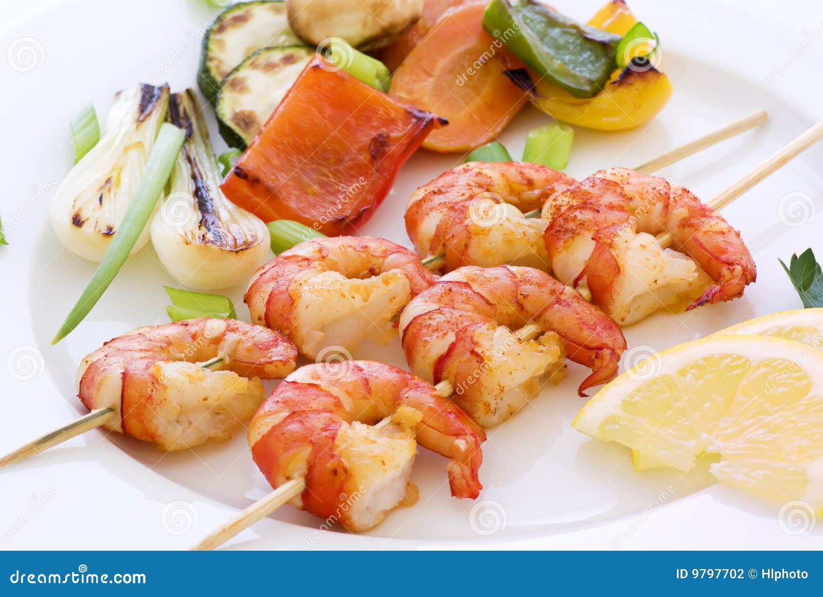 Pincho del camarón foto de archivo. Imagen de abastecedor - 9797702