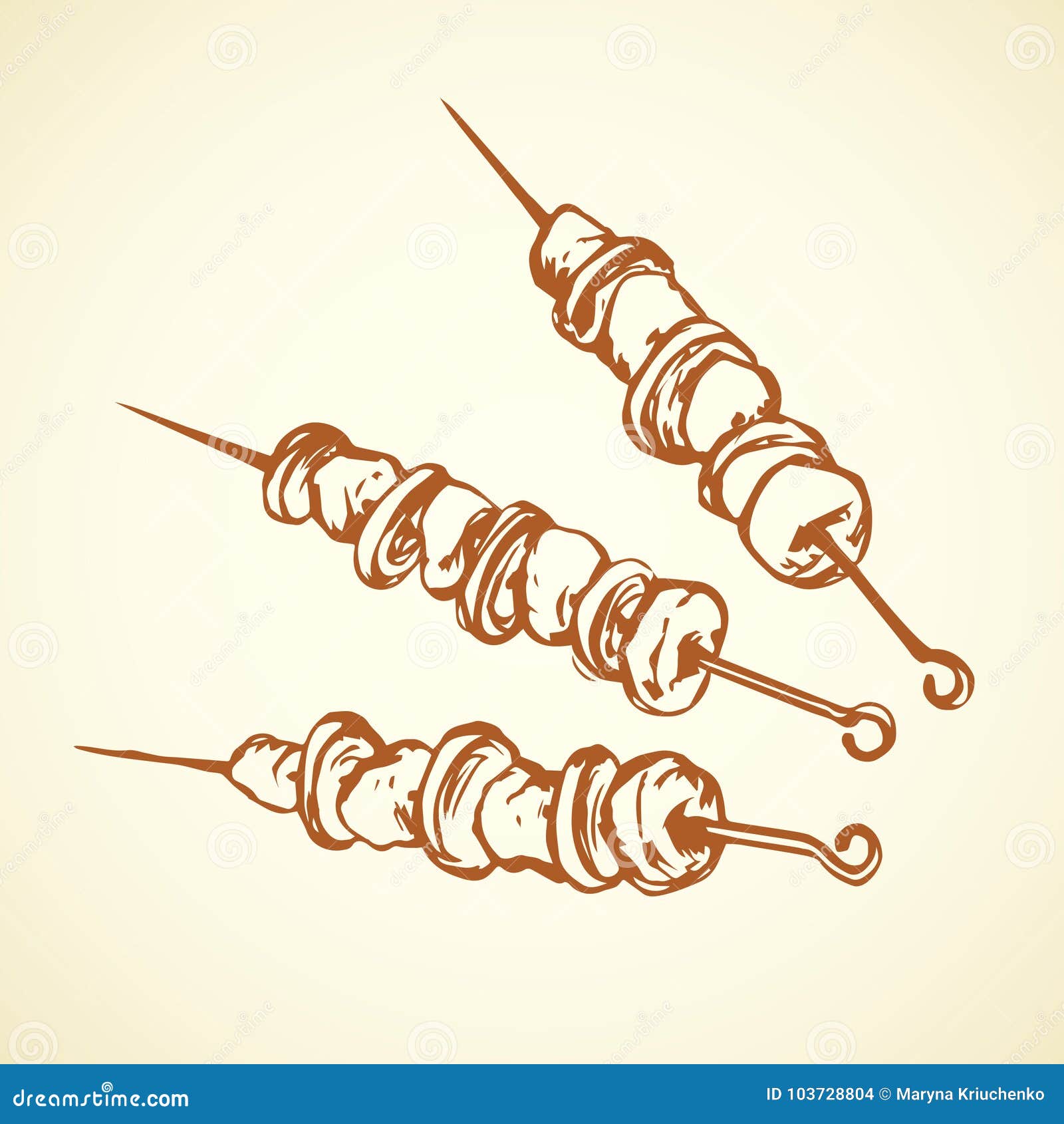 Pincho Gráfico del vector ilustración del vector. Ilustración de carne ...