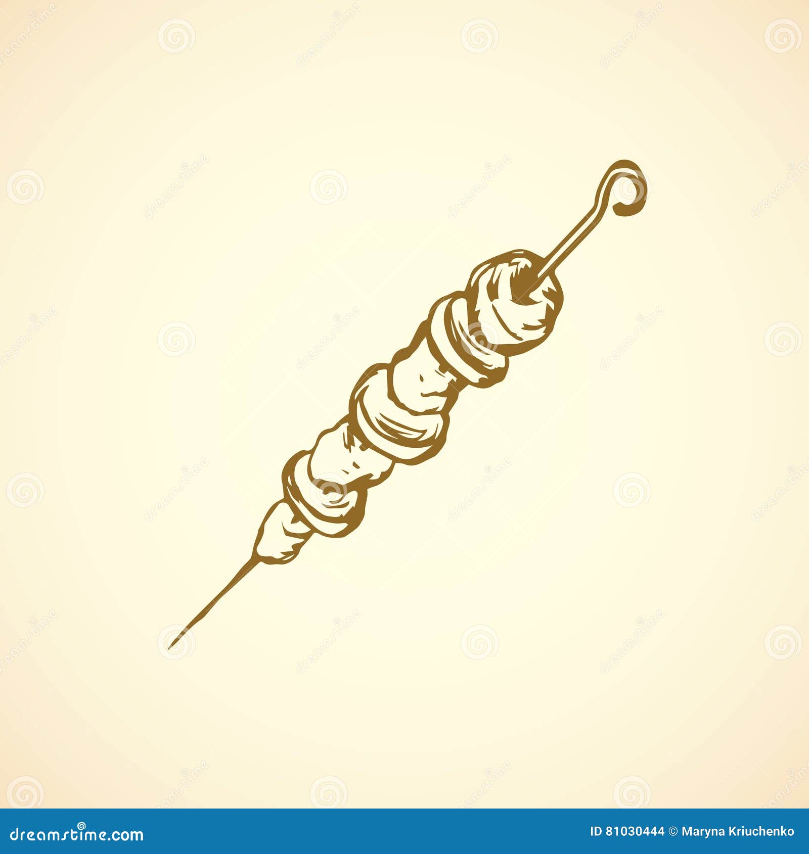 Pincho Gráfico del vector ilustración del vector. Ilustración de gordo ...