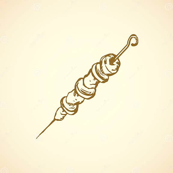 Pincho Gráfico del vector ilustración del vector. Ilustración de gordo ...