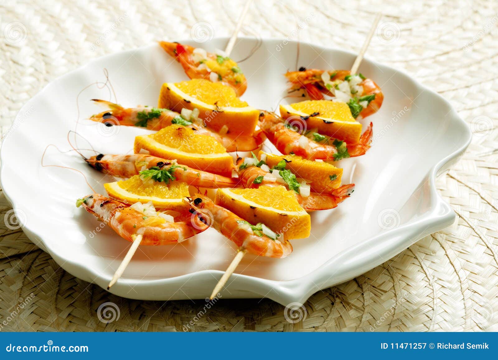 Pinchos de la gamba imagen de archivo. Imagen de cocina - 11471257