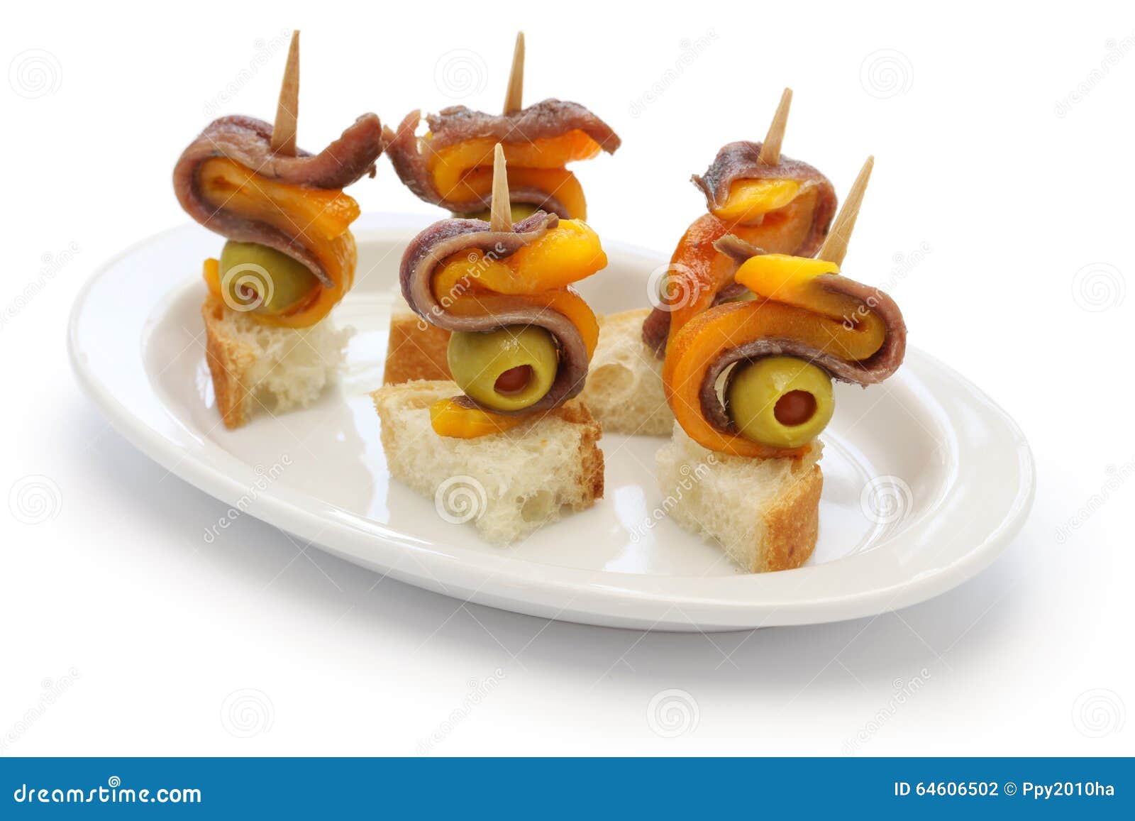 Pinchos Españoles De Los Tapas Foto de archivo - Imagen de banquete ...