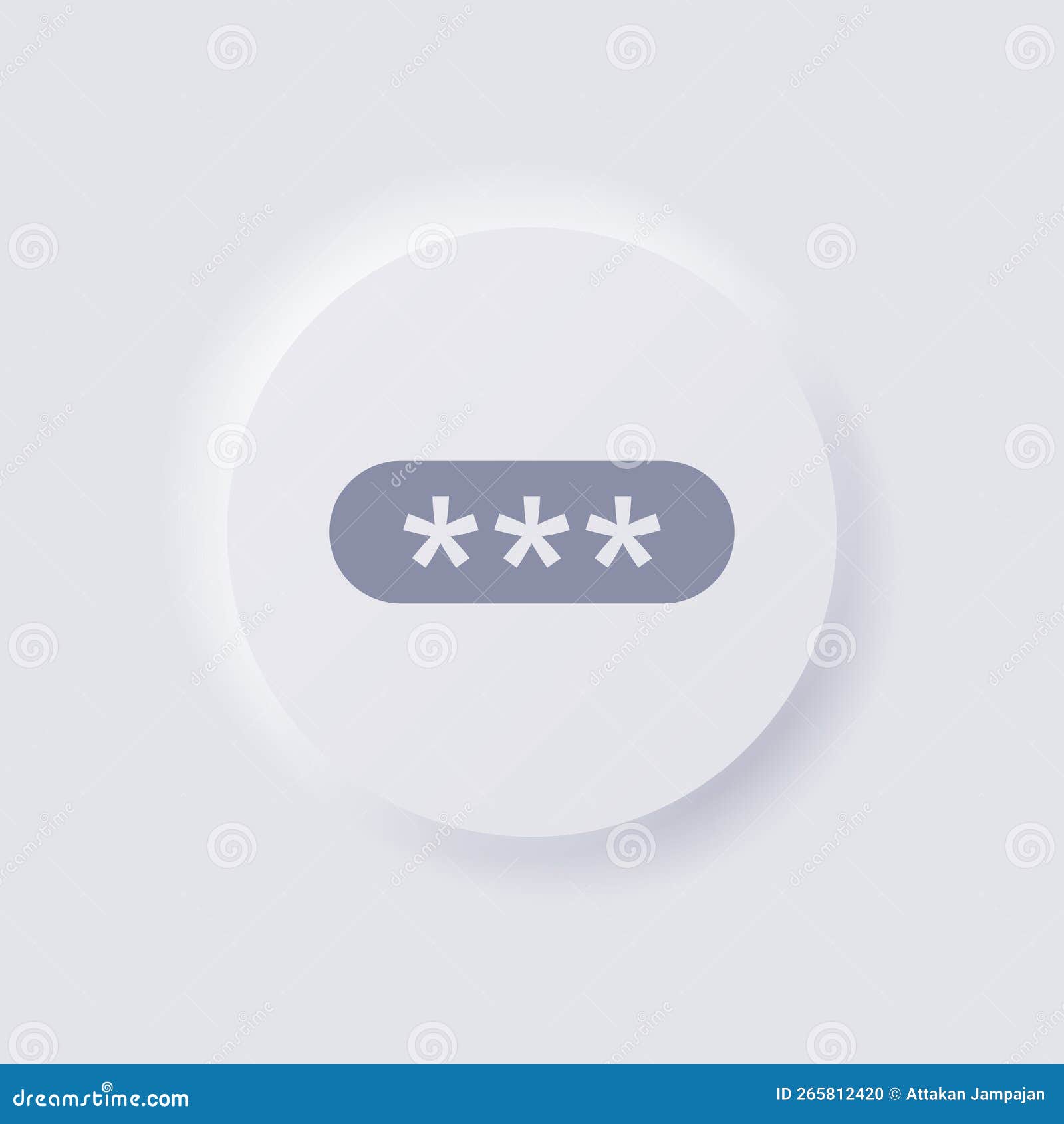 Pincode Field Box or Password Field Box, Icon, White Neumorphism Soft UI Design. Stock Vector ...