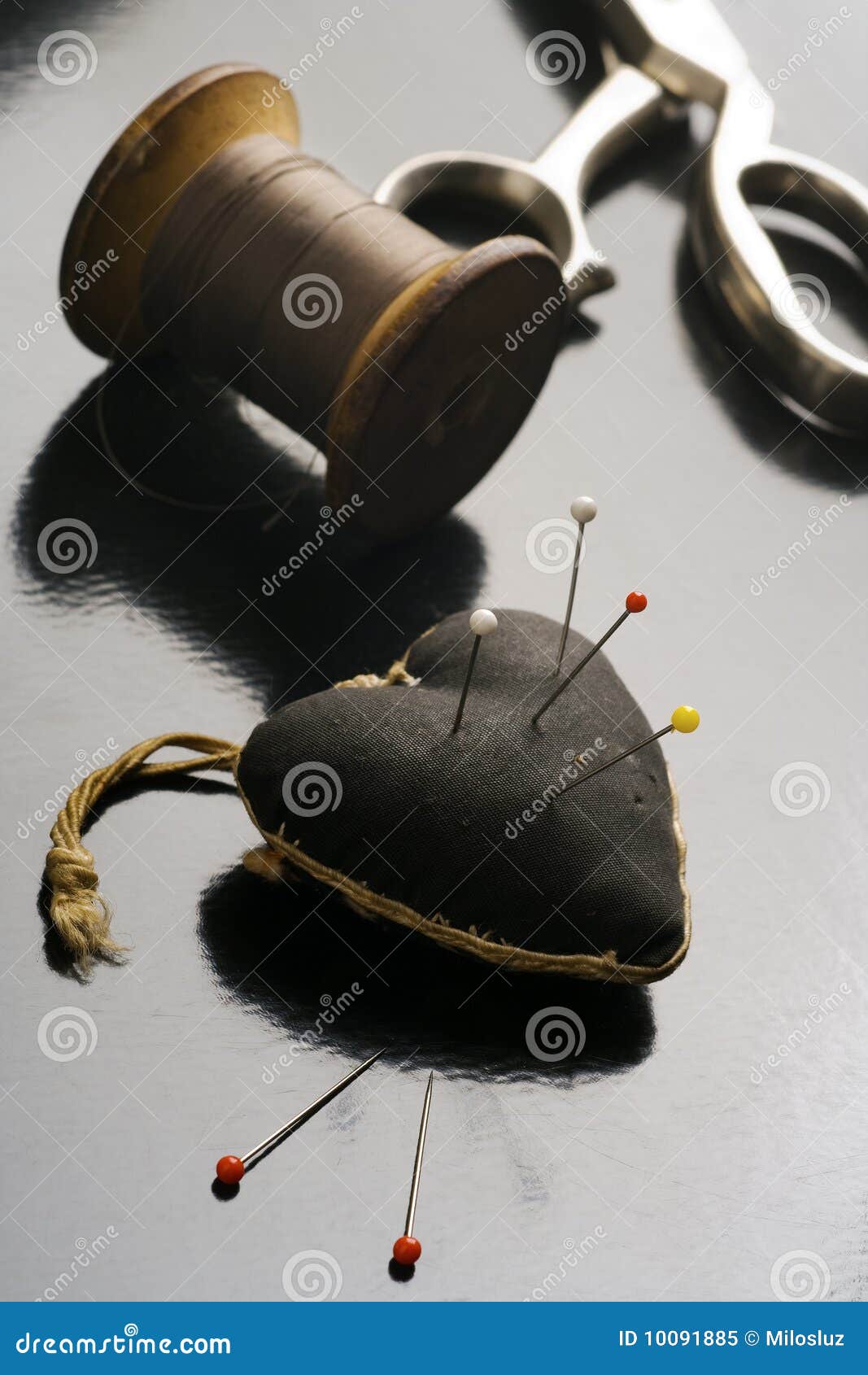 Pincushion stock image. Image of needle, spool, thread - 10091885