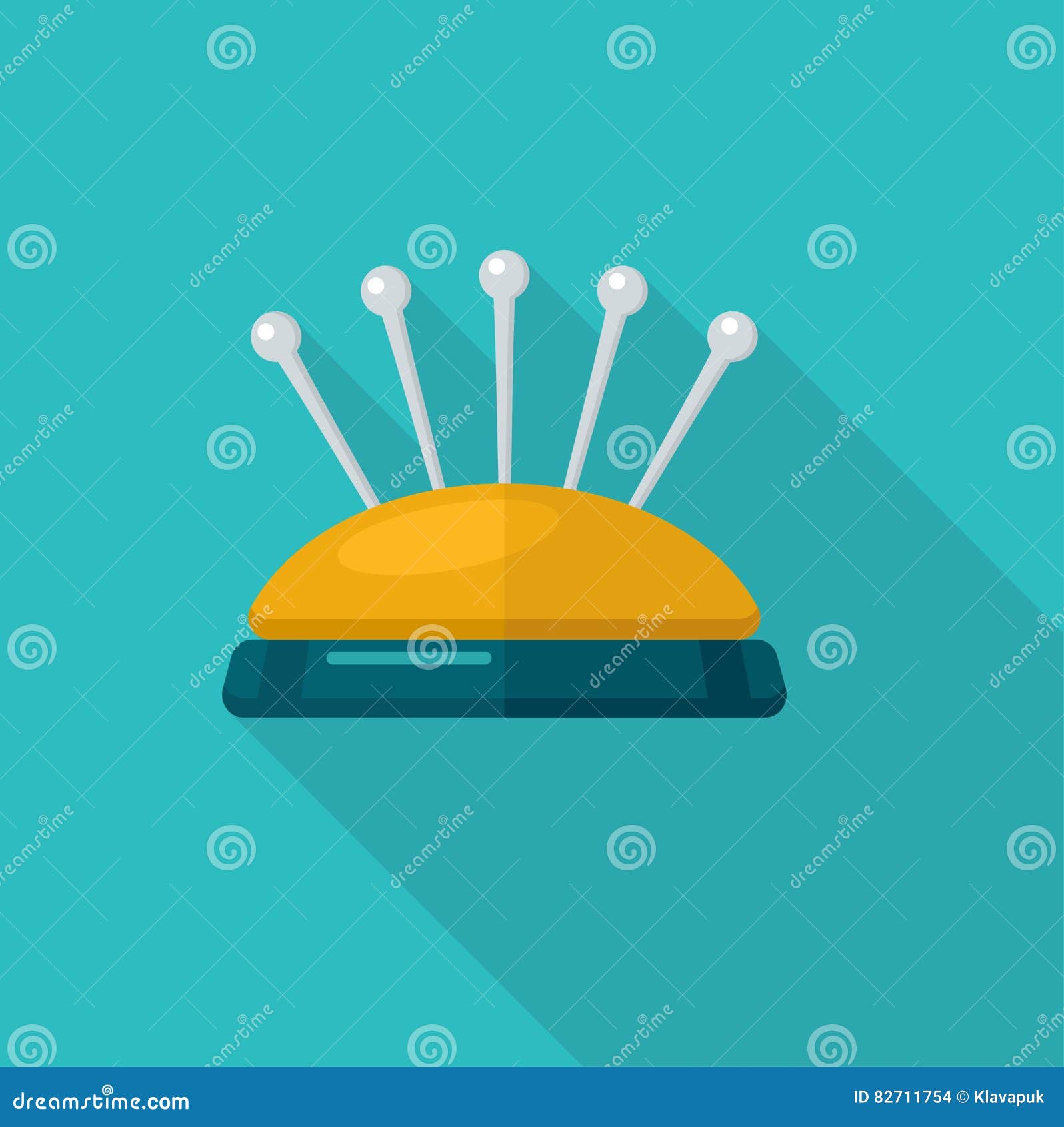 Pincushion. Vector Illustration Stock Vector - Illustration of repair ...