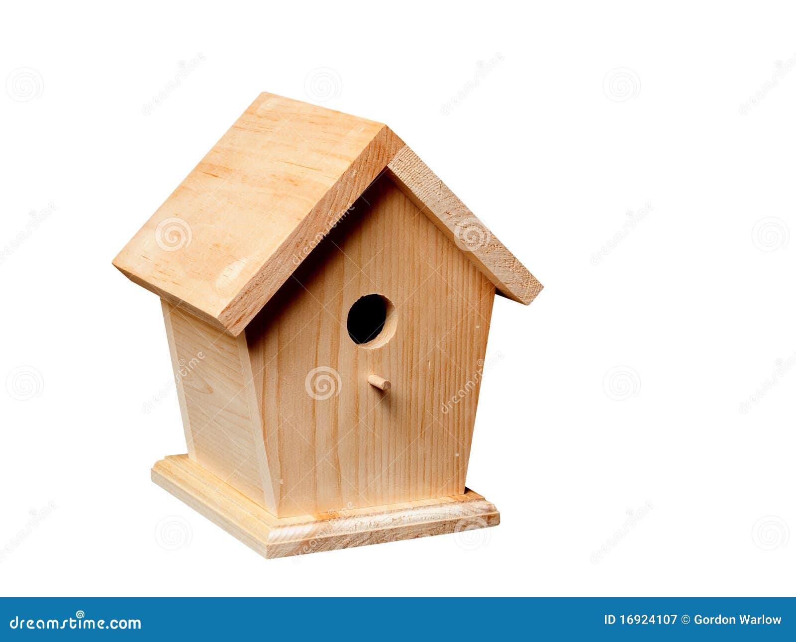Pine Birdhouse stock image. Image of pine, hole, roof - 16924107