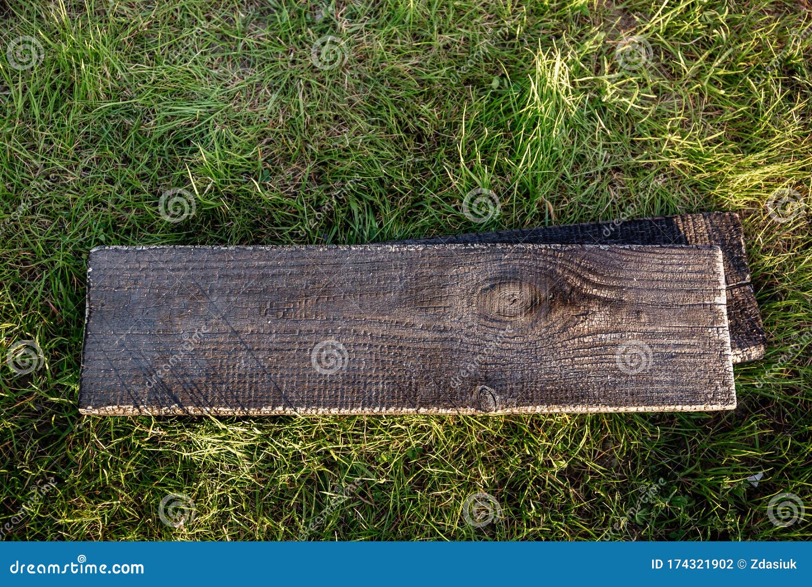 Pine Board is Burned As a Method of Processing from Beetles. Aged ...