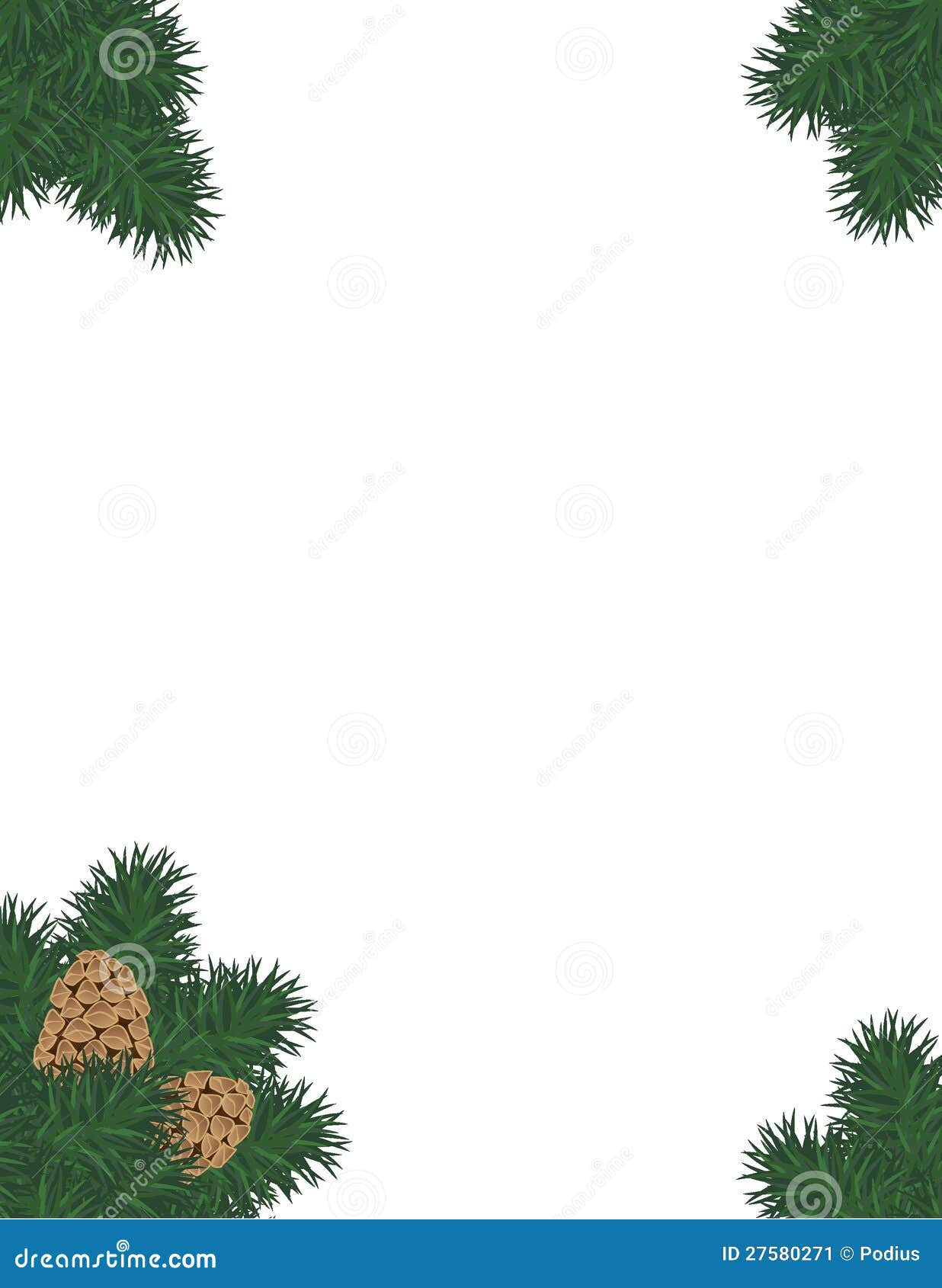 Pine Bough stock vector. Illustration of celebrate, frame - 27580271