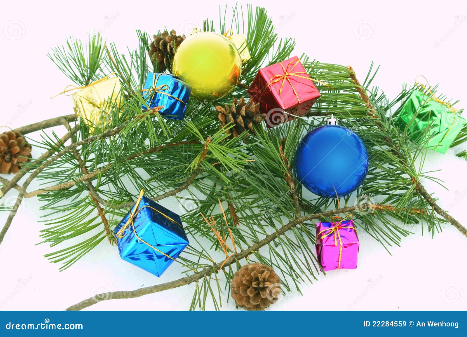 Pine Christmas ball stock image. Image of christmas, overwhite - 22284559