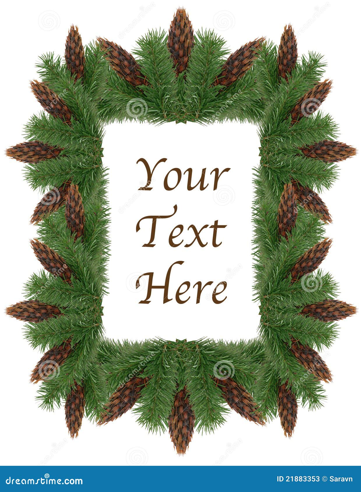 Pine Cone Frame Background stock illustration. Illustration of greeting ...
