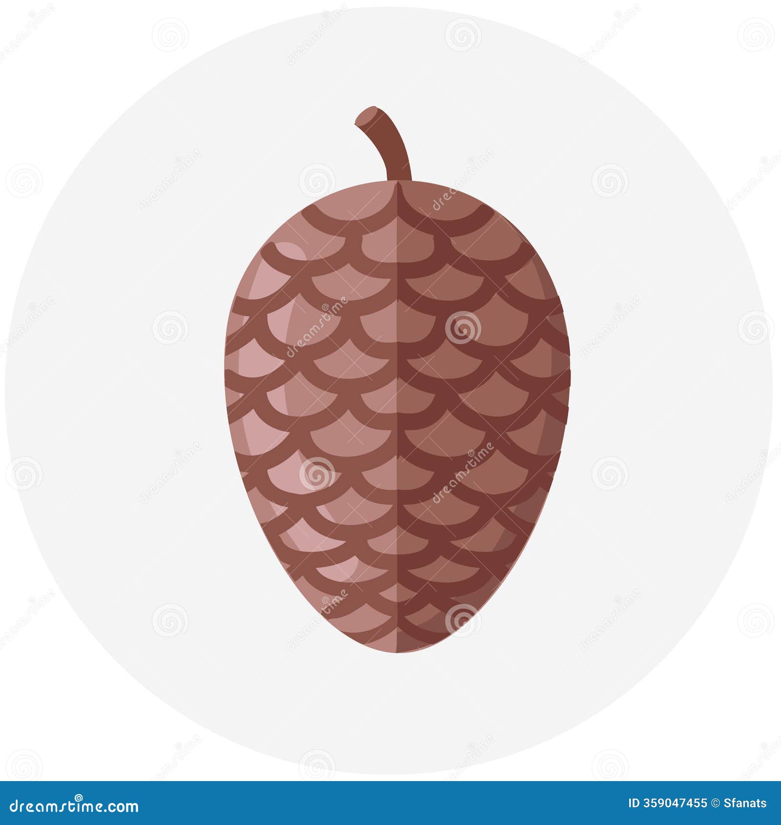 Pine Cone Icon Clipart Logotype Isolated Vector Illustration Stock ...