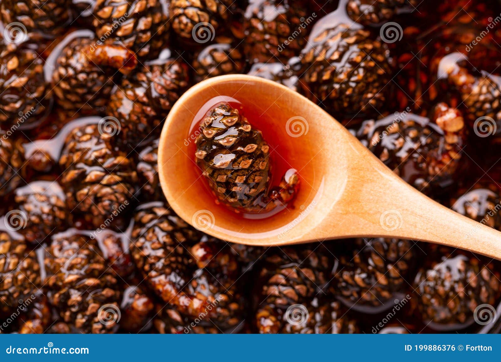 Pine cone jam stock photo. Image of dessert, natural - 199886376