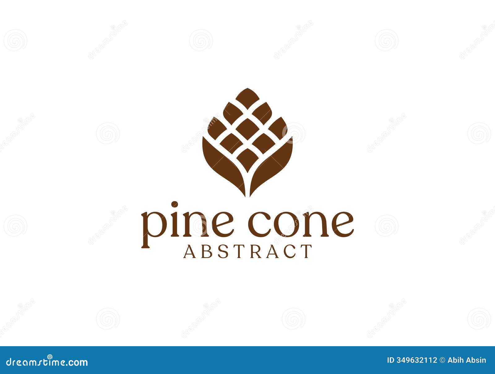 Pine Cone Logo Design. Simple Abstract Nature Vector Stock Illustration ...