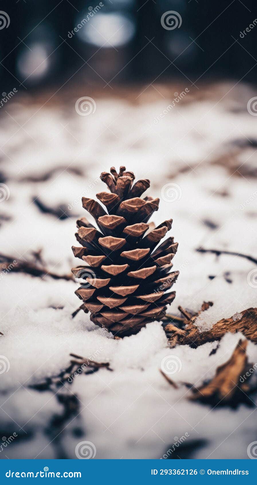 Pine cone on the tree stock illustration. Illustration of tree - 293362126
