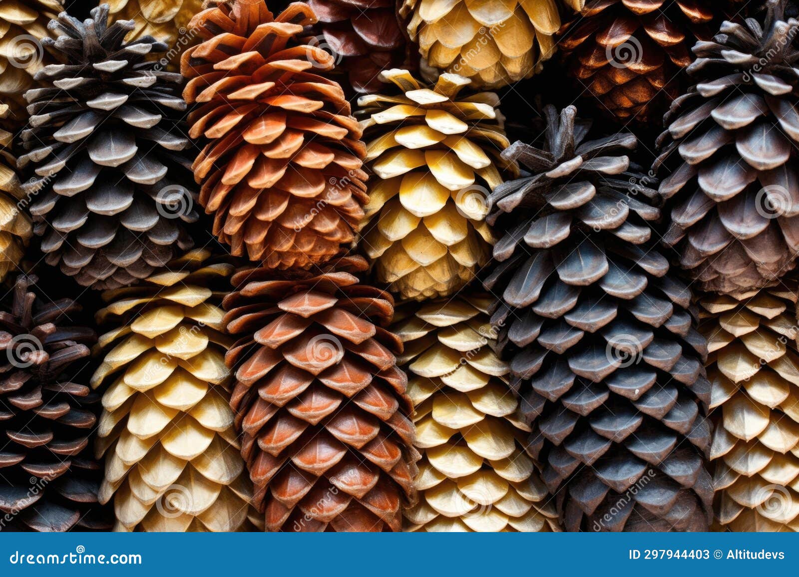 Pine Cones Scales in Closeup View Stock Image - Image of scales, cones ...