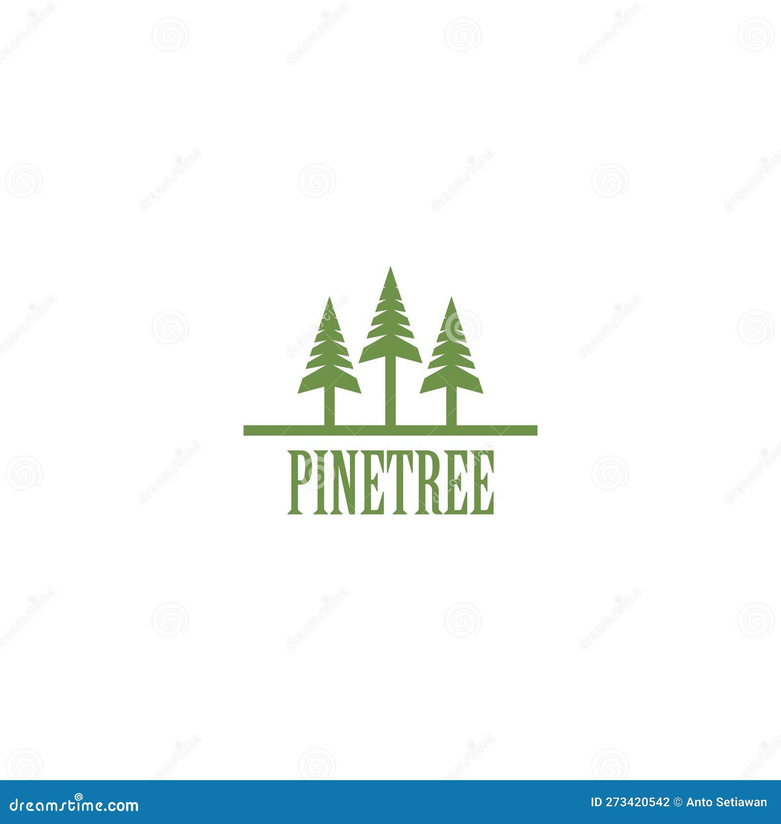 Pine evergreen logo design stock vector. Illustration of stamp - 273420542