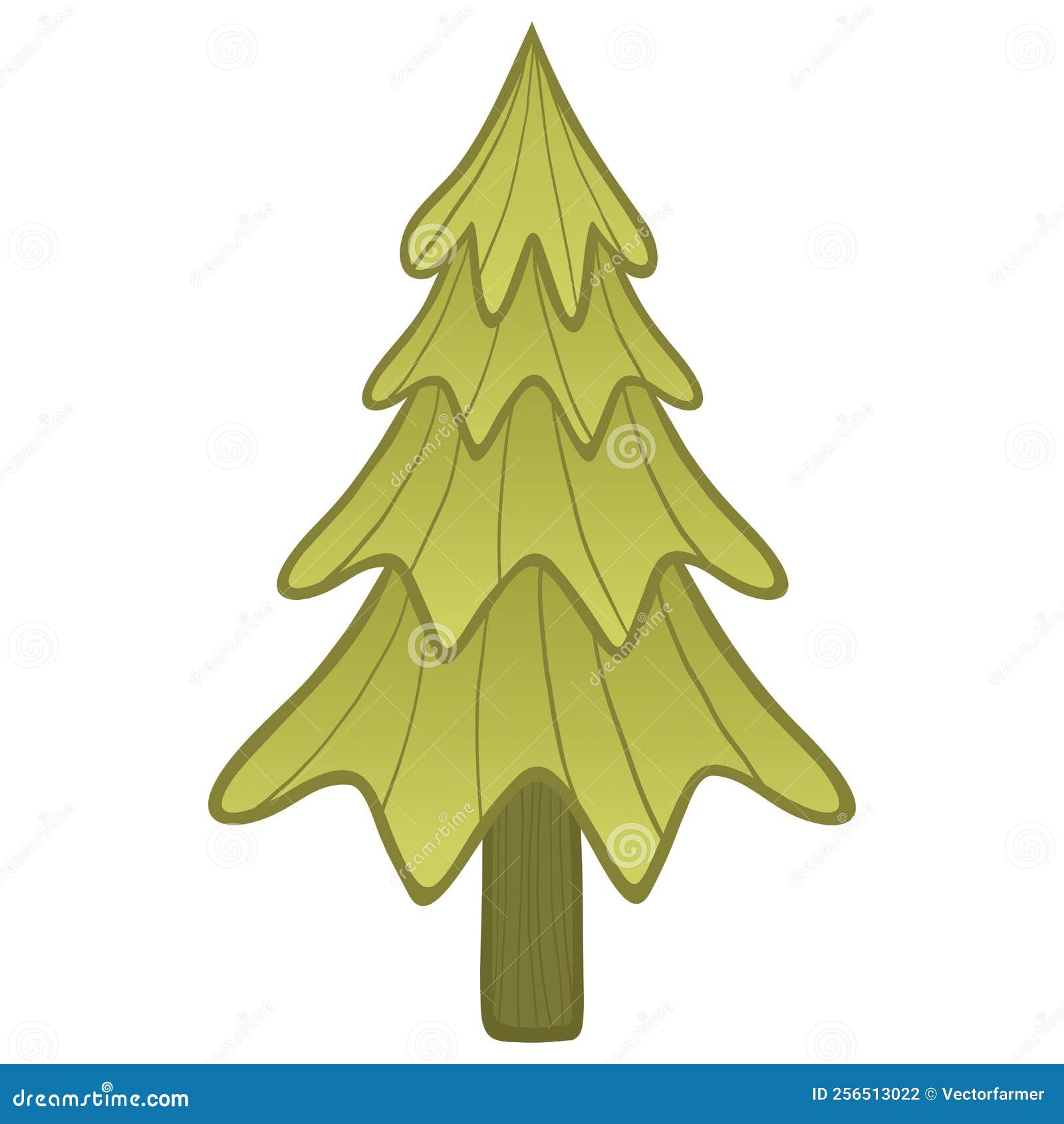 Pine Evergreen Tree Spruce Cedar Logo Design Vector Drawing Stock ...