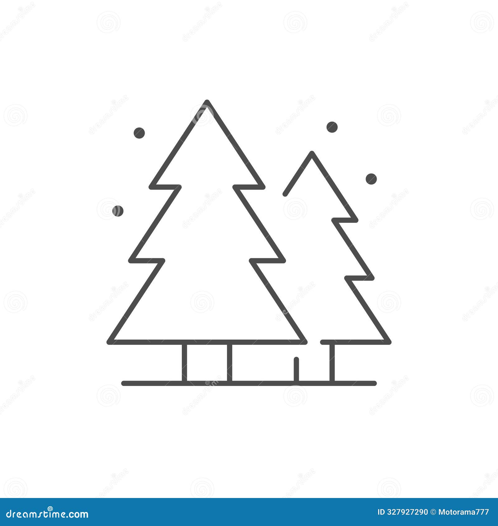 Pine Forest Line Outline Icon Stock Vector - Illustration of park ...