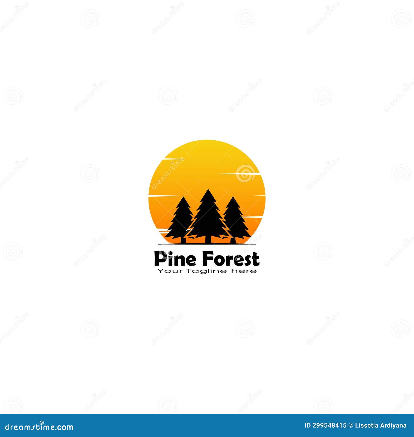 Pine Forest Logo Vector Graphics Stock Vector - Illustration of design, adventure: 299548415