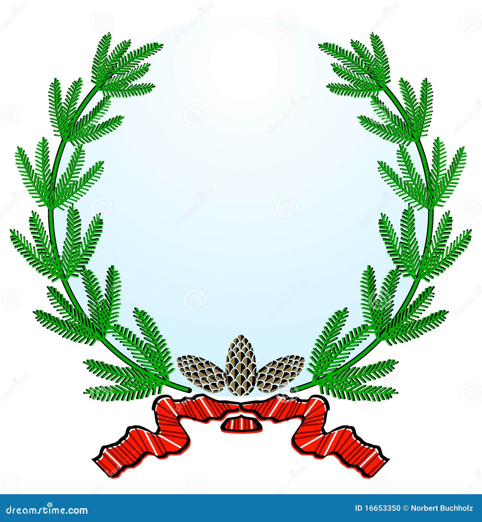 Pine green crest stock vector. Illustration of christmas - 16653350