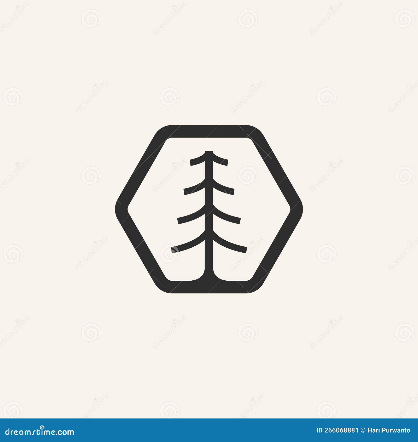 Pine Line Art Logo Vector Symbol Illustration Design Stock Vector ...