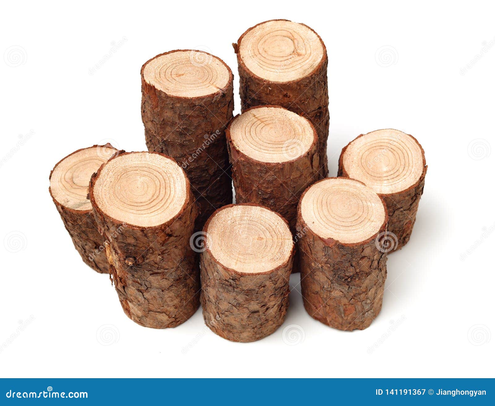 Pine logs stock image. Image of bark, object, closeup - 141191367