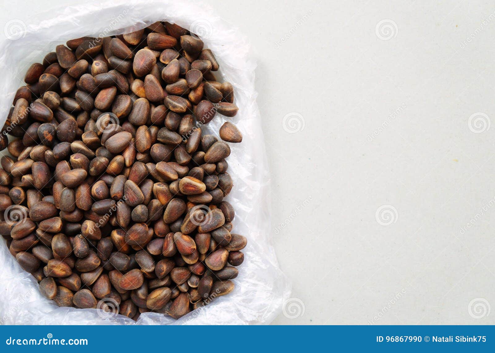 Pine nuts! stock photo. Image of brown, package, background - 96867990