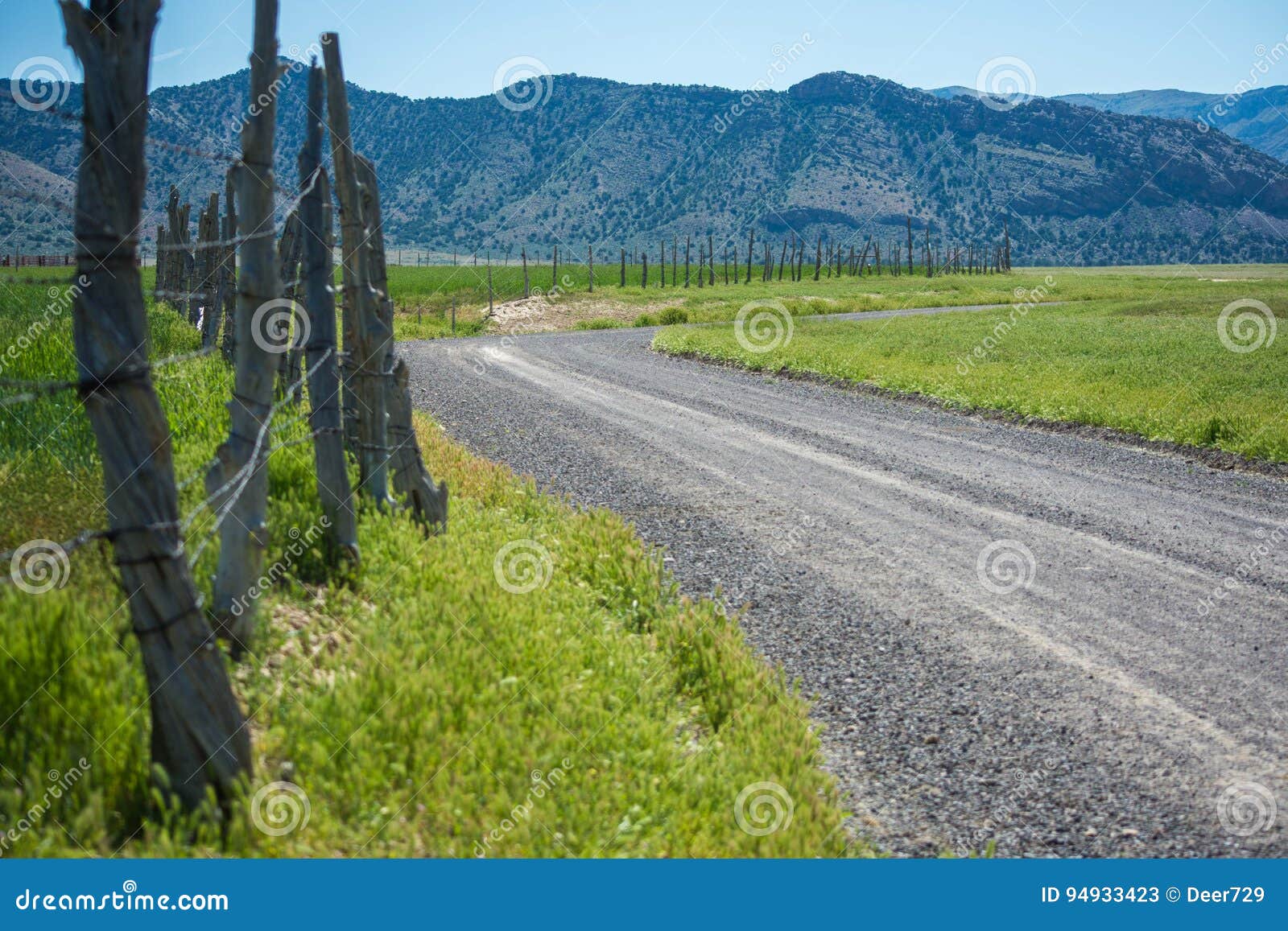 Pine Pole Fence Line stock image. Image of fence, wire - 94933423