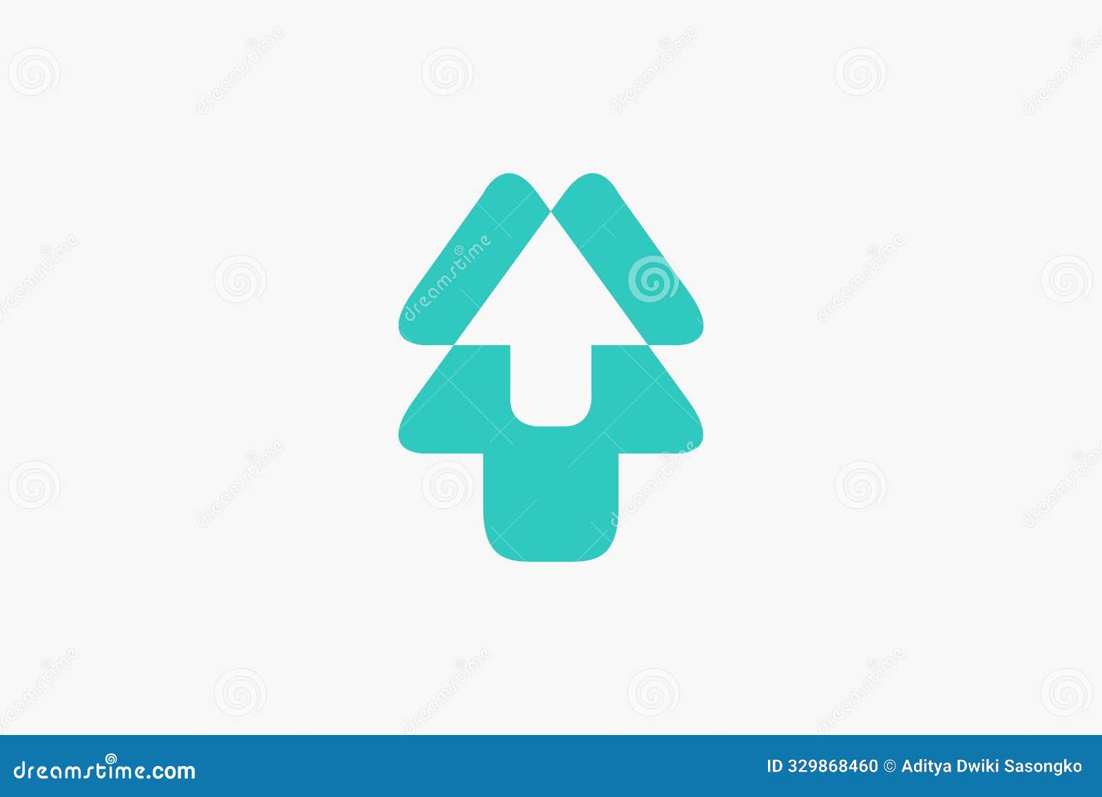 Pine three and arrow logo stock vector. Illustration of advertising ...