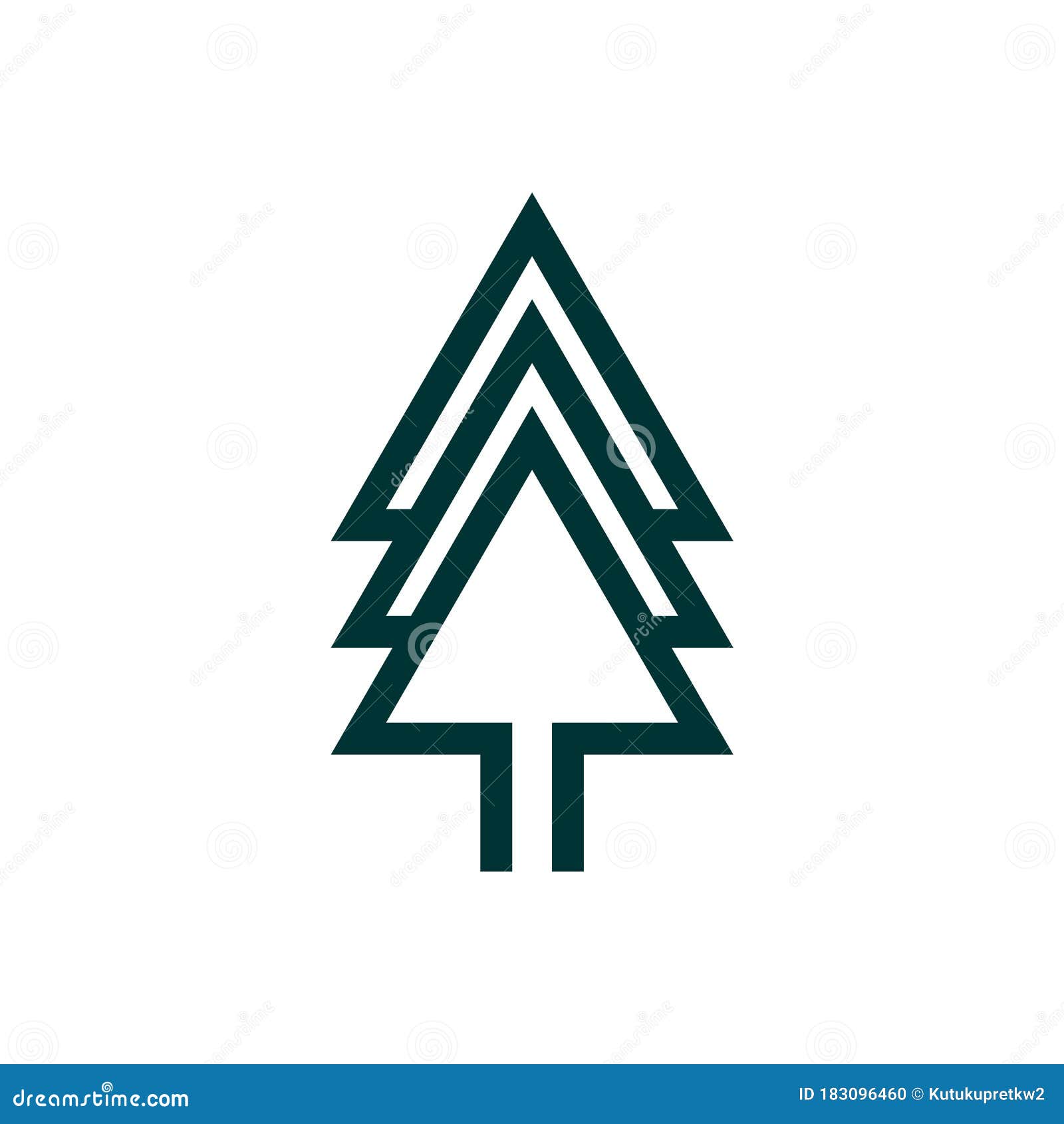 Pine Tree Arrow Logo Template Illustration Design. Vector EPS 10 Stock ...