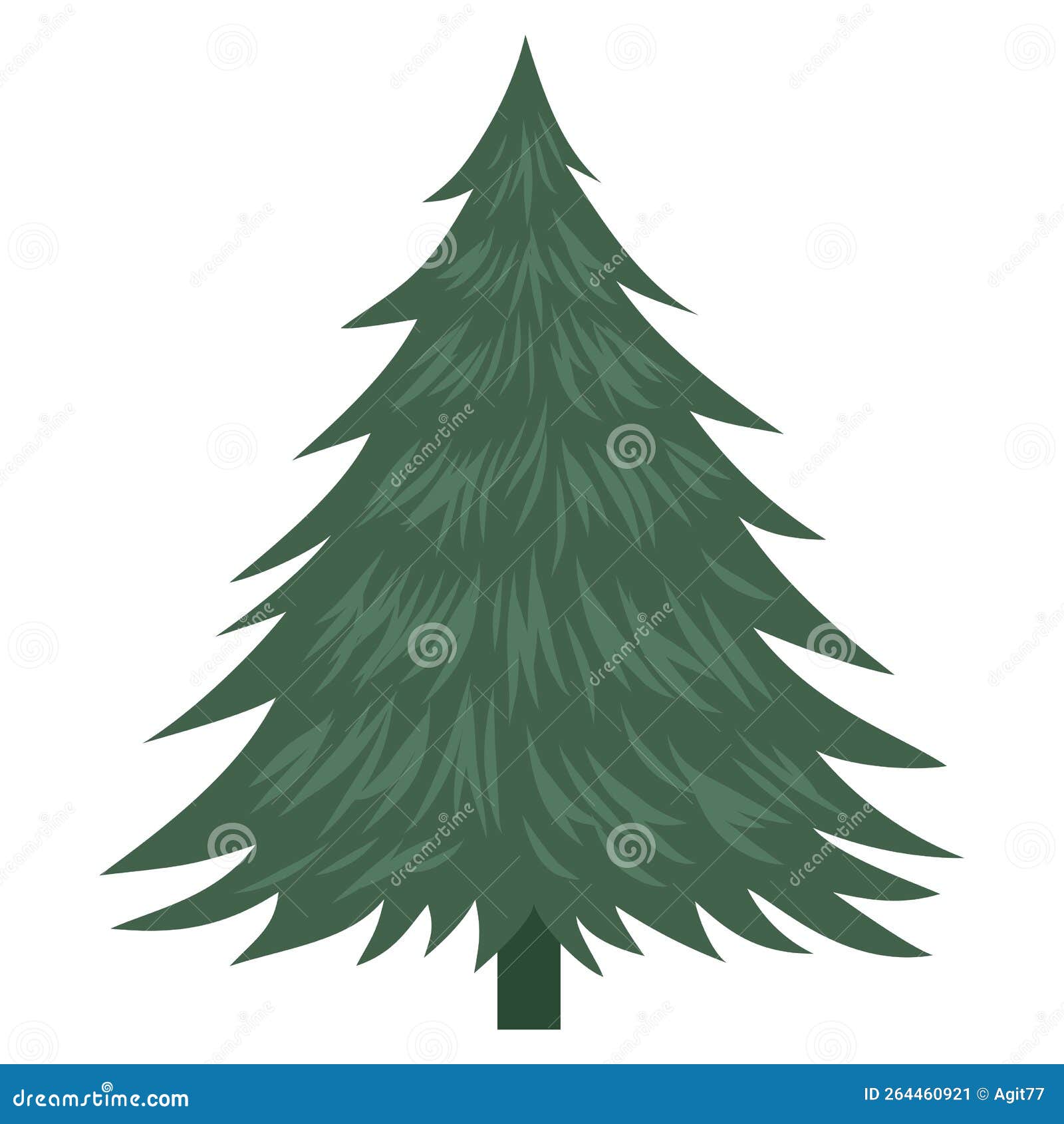 Pine Tree Cartoon Flat Design Illustration Vector Icon Stock Vector ...