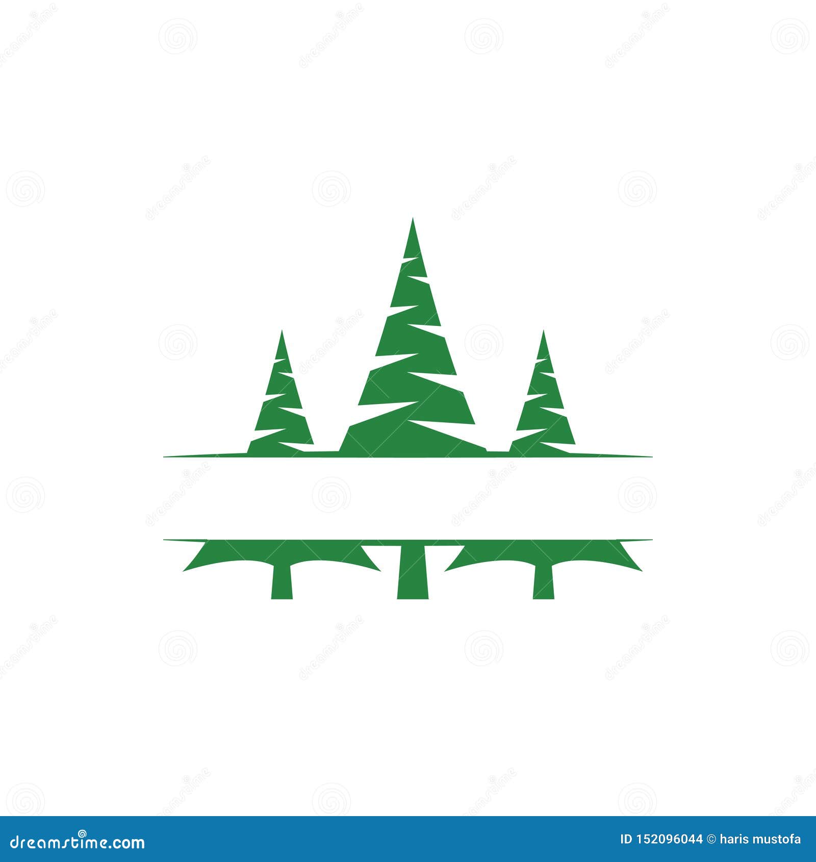 Pine Tree Clip Art Graphic Design Template Vector Isolated Stock Vector ...