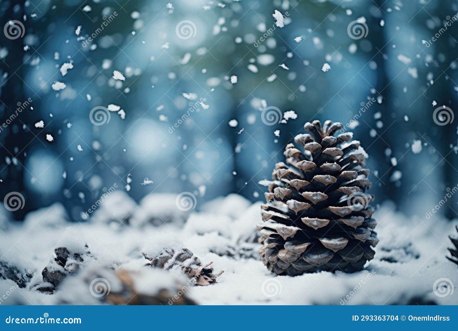 Pine Tree in the Forest, Winter Season Stock Photo - Image of seasonal ...