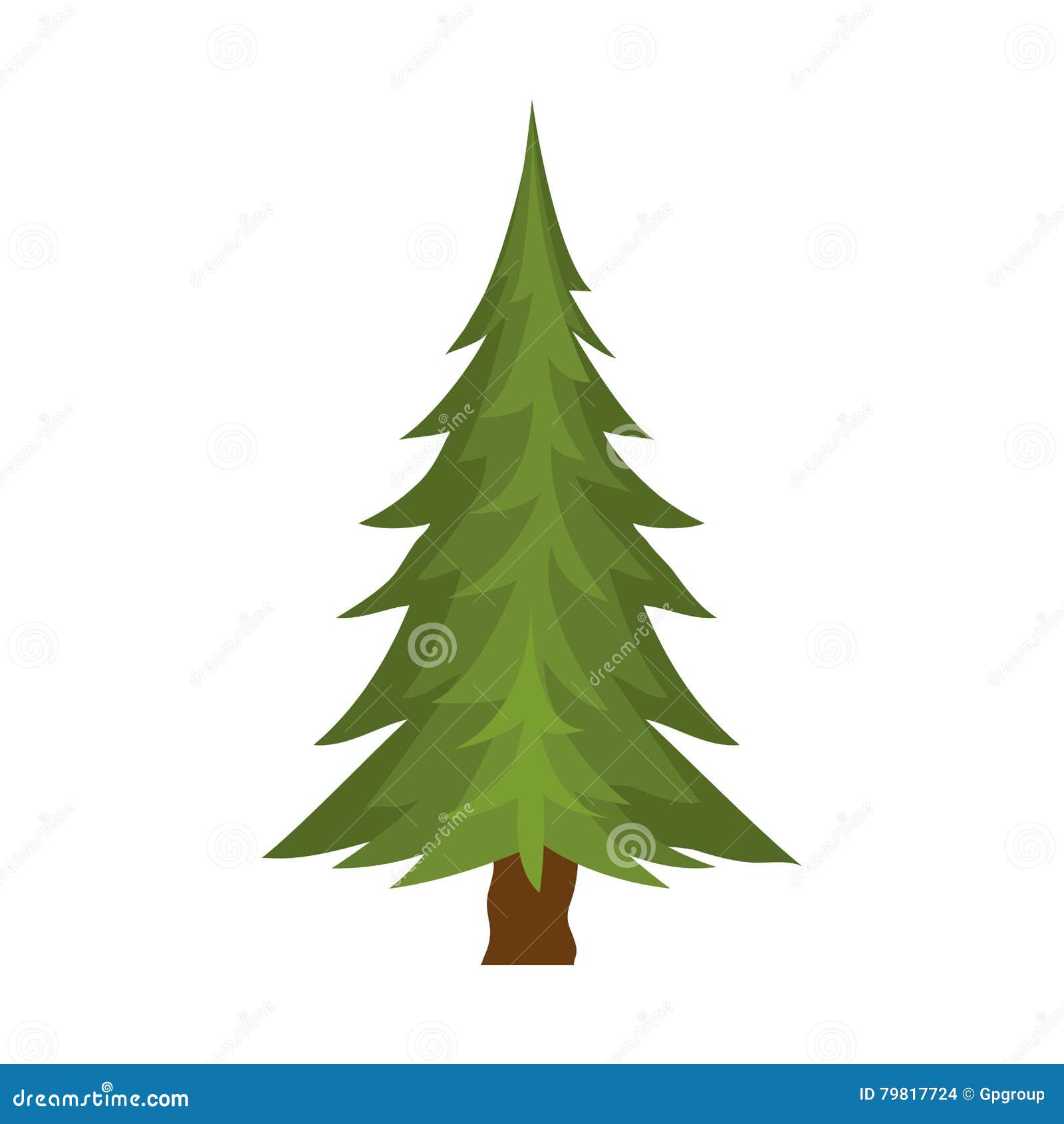 Pine tree stock vector. Illustration of decoration, graphic - 79817724
