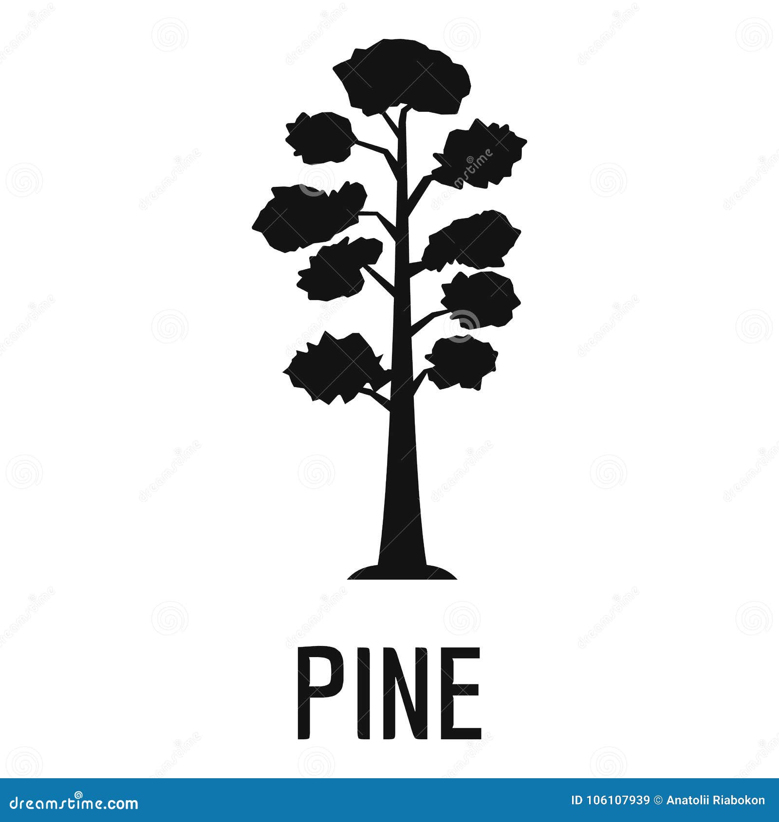 Pine Tree Icon, Simple Black Style Stock Vector - Illustration of ... Pine Tree Icon, Simple Black Style Stock Vector - Illustration of ...