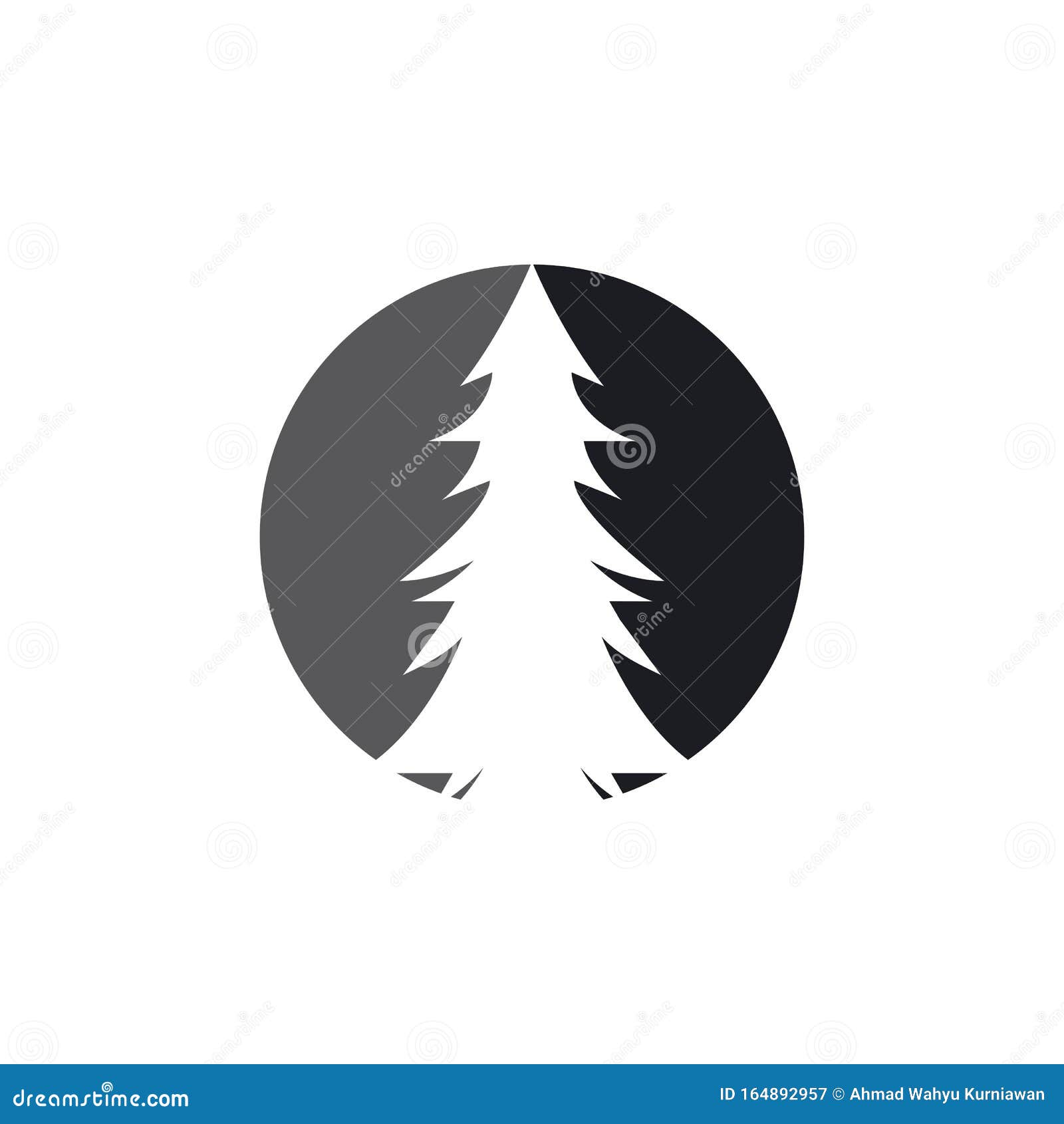 Pine tree icon stock vector. Illustration of silhouette - 164892957