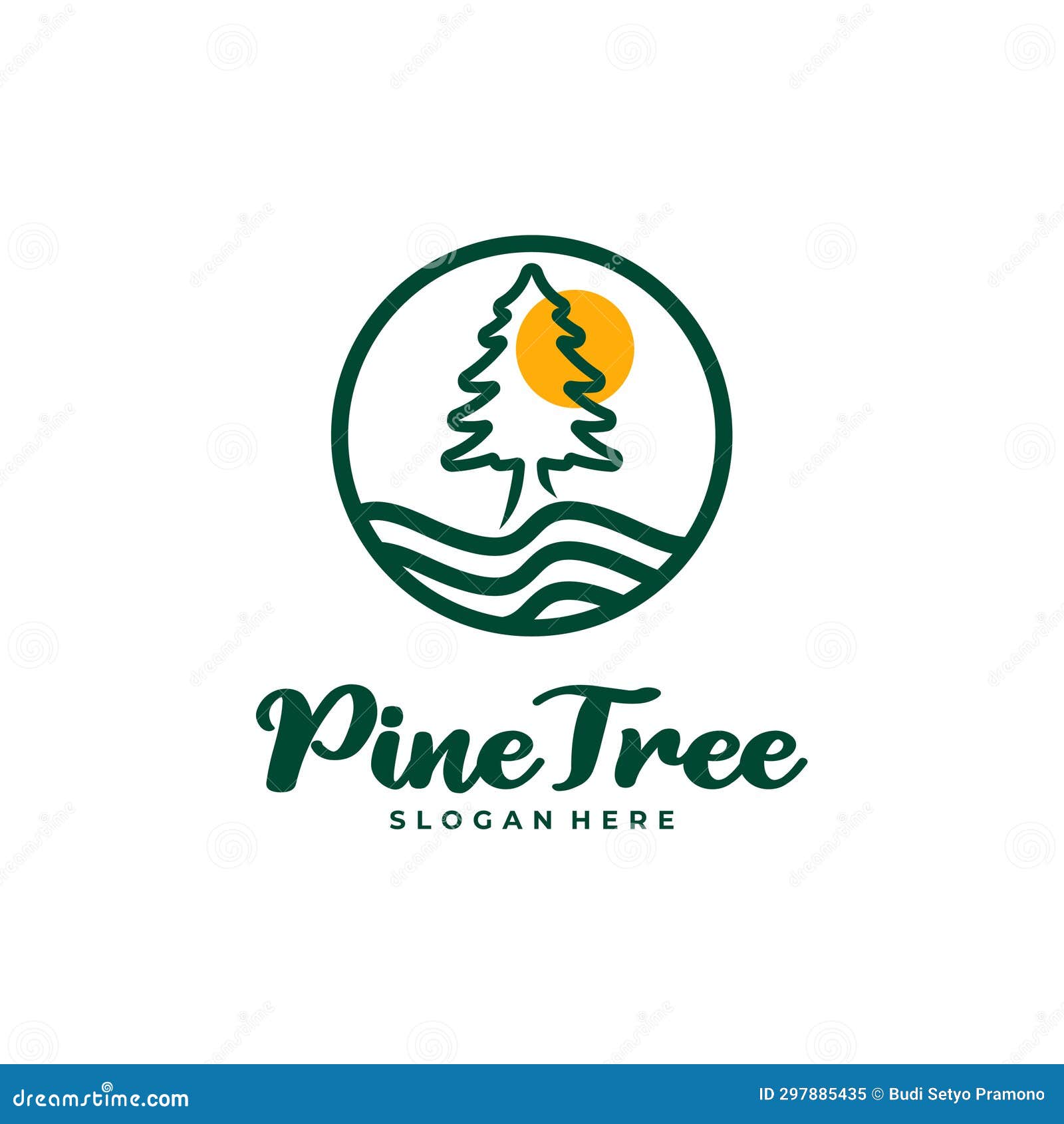 Pine Tree Logo Design Vector. Creative Pine Tree Logo Concepts Template ...