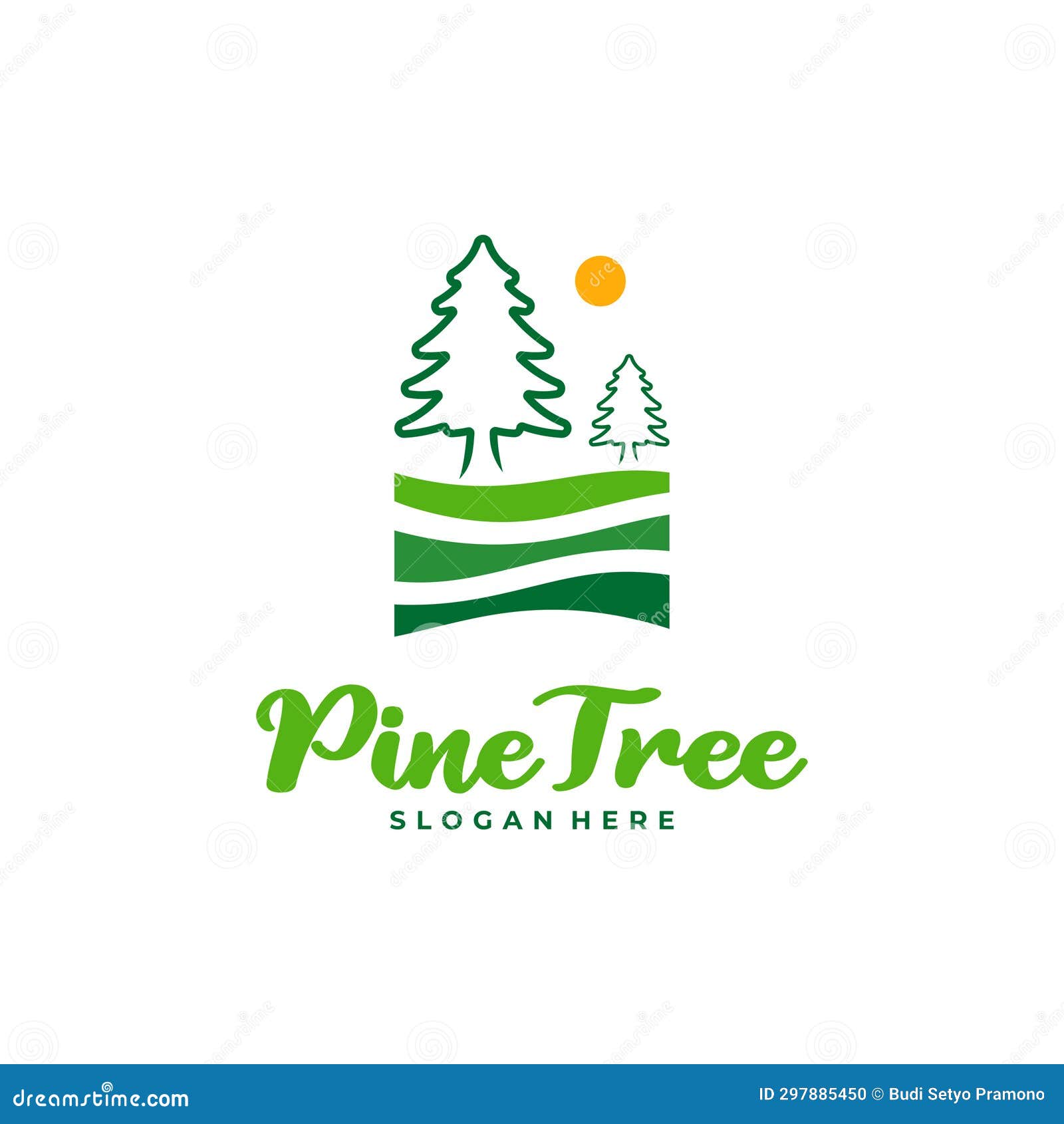 Pine Tree Logo Design Vector. Creative Pine Tree Logo Concepts Template ...