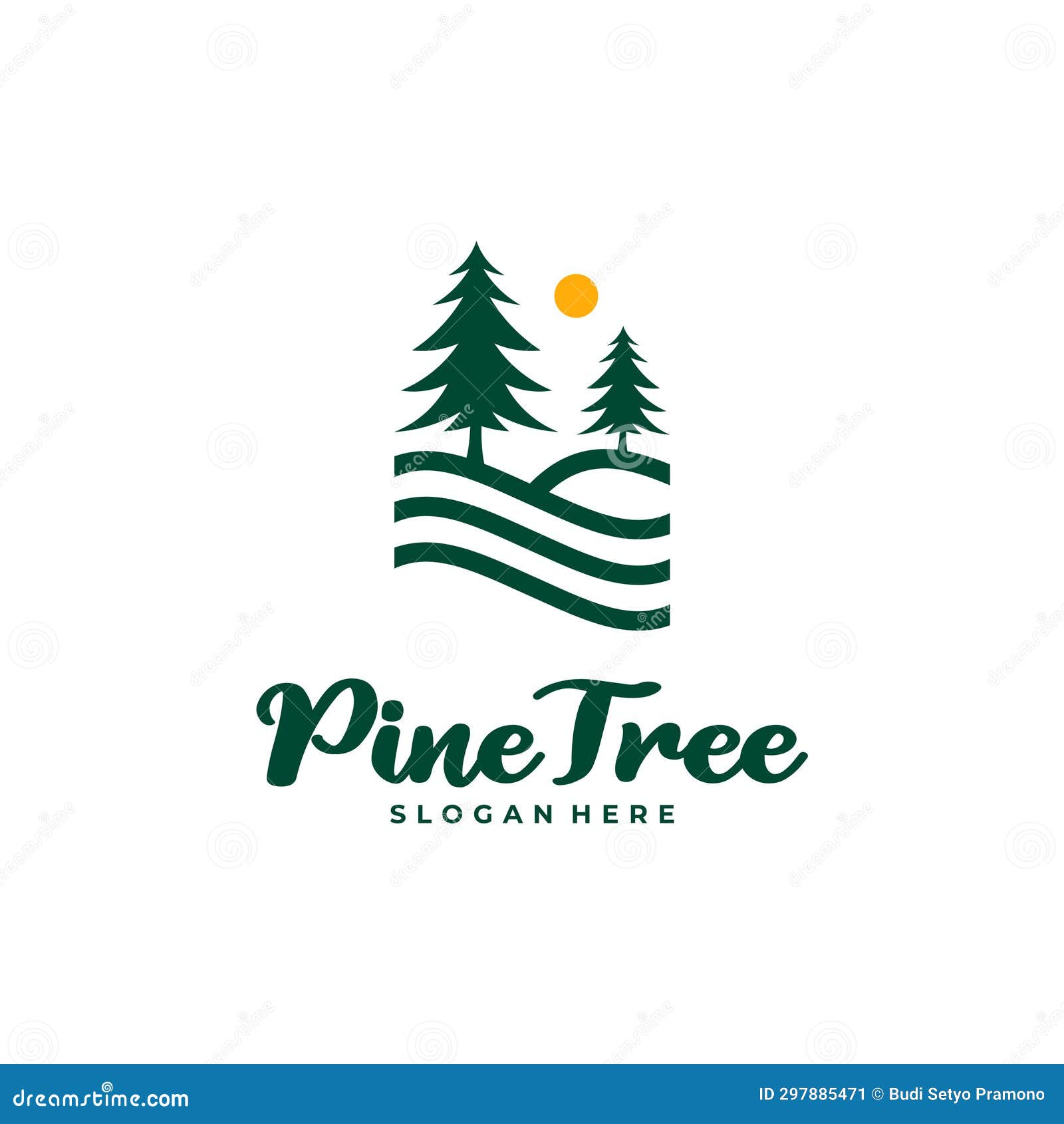 Pine Tree Logo Design Vector. Creative Pine Tree Logo Concepts Template Stock Vector ...