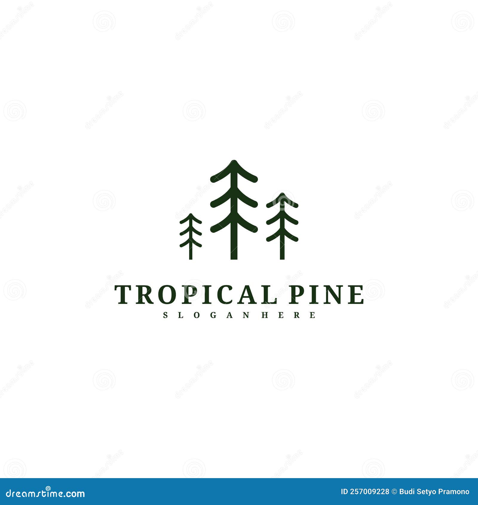 Pine Tree Logo Design Vector Template, Tropical Forest Logo Concepts ...