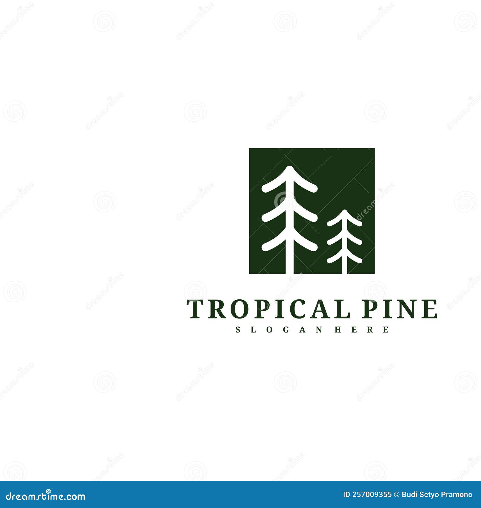 Pine Tree Logo Design Vector Template, Tropical Forest Logo Concepts ...