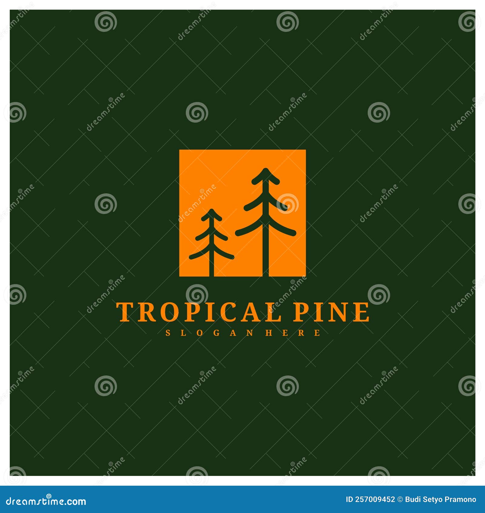 Pine Tree Logo Design Vector Template, Tropical Forest Logo Concepts ...