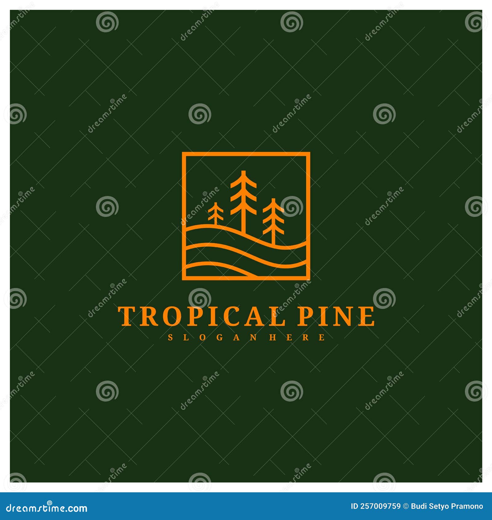 Pine Tree Logo Design Vector Template, Tropical Forest Logo Concepts ...