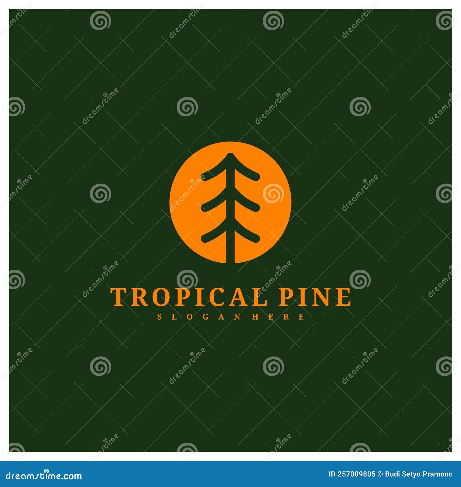 Pine Tree Logo Design Vector Template, Tropical Forest Logo Concepts ...