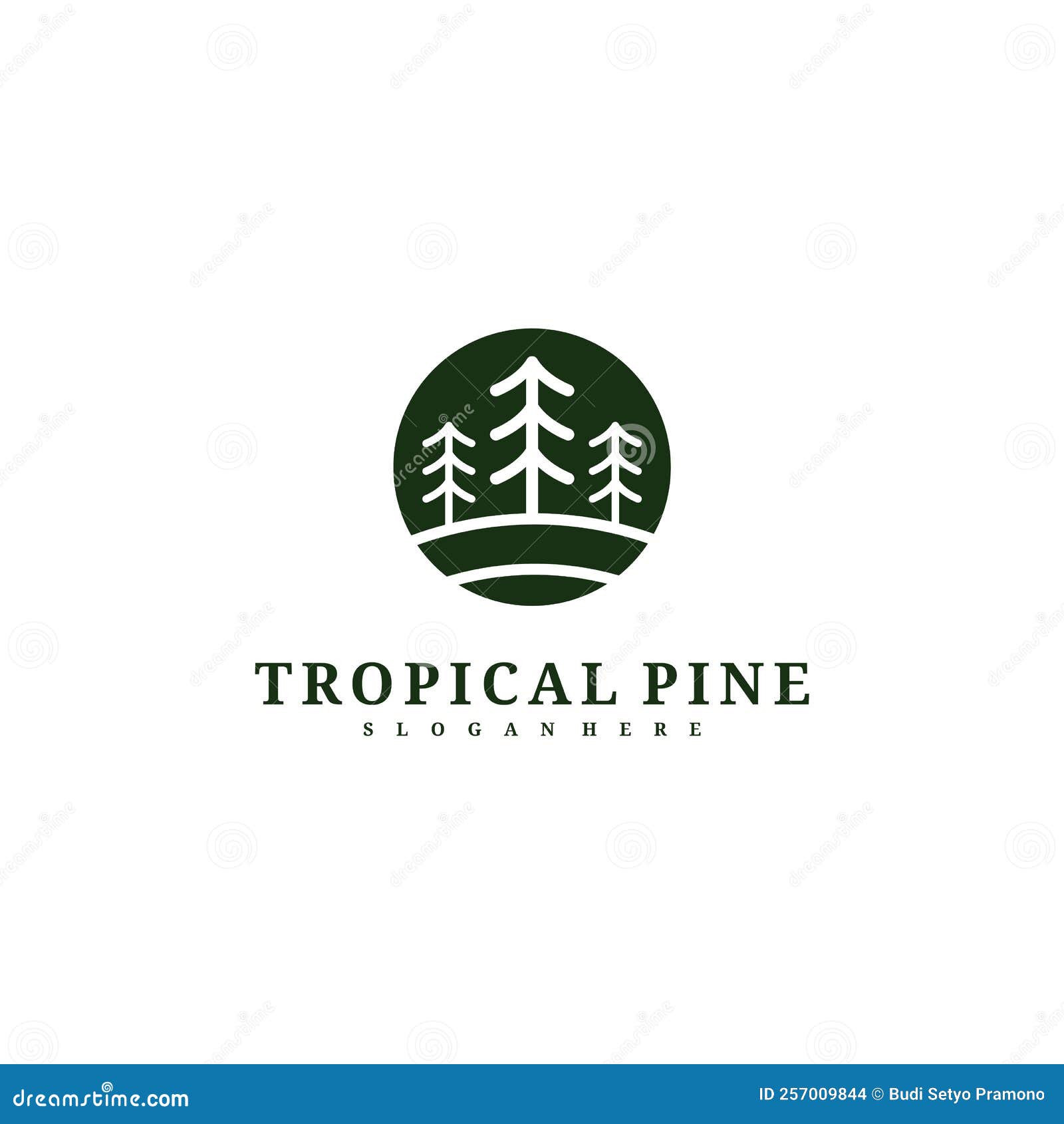 Pine Tree Logo Design Vector Template, Tropical Forest Logo Concepts ...