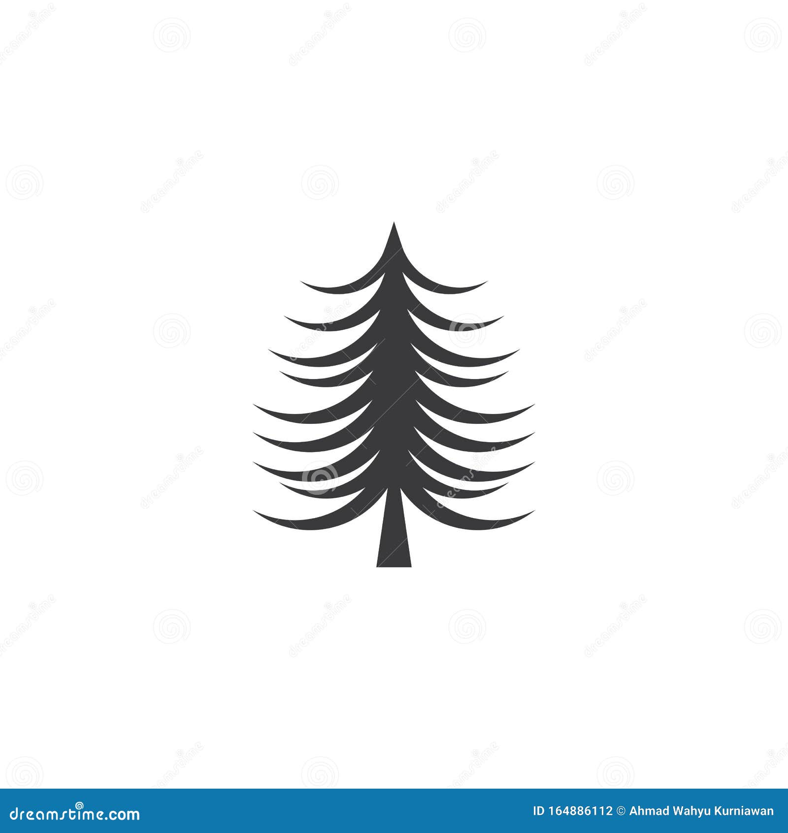 Pine tree logo stock vector. Illustration of evergreen - 164886112